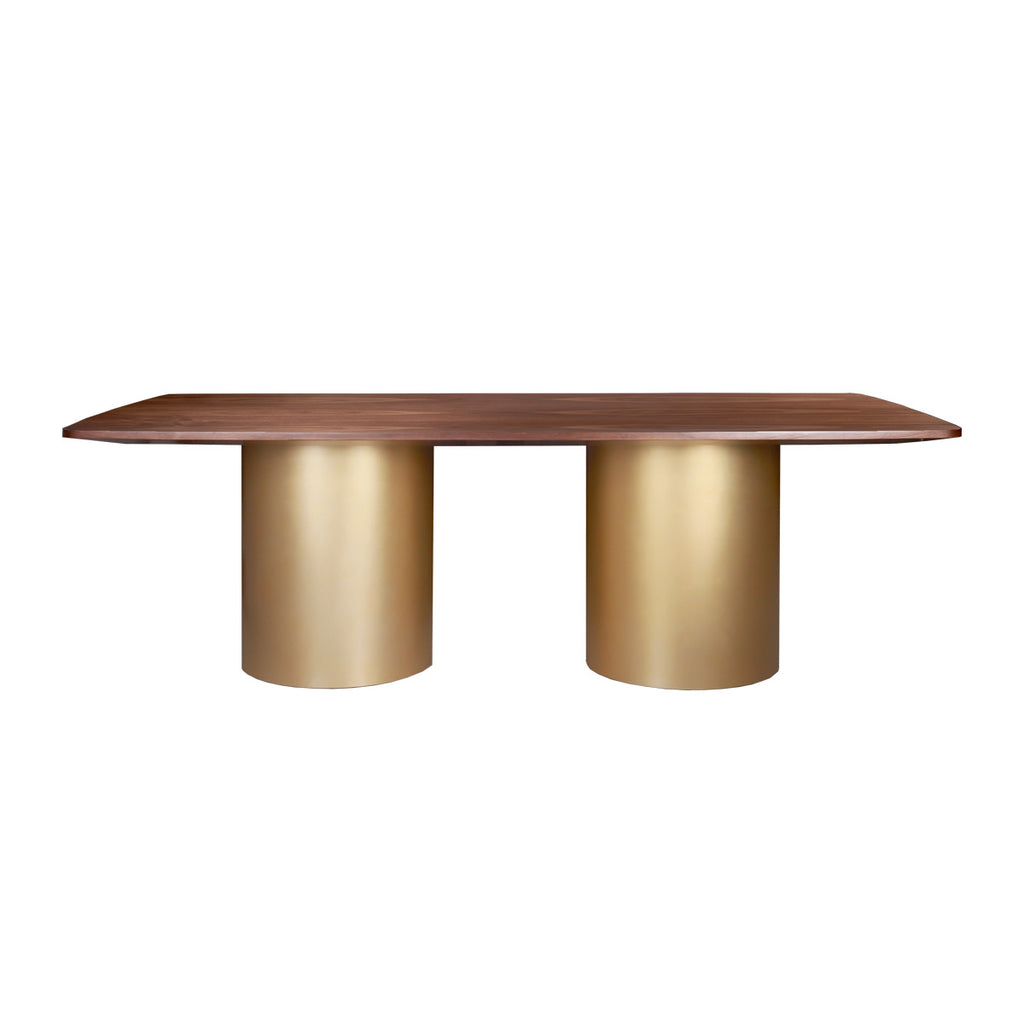 New York Dining Table - with 2 Cylinder Bases | Vinoti Living