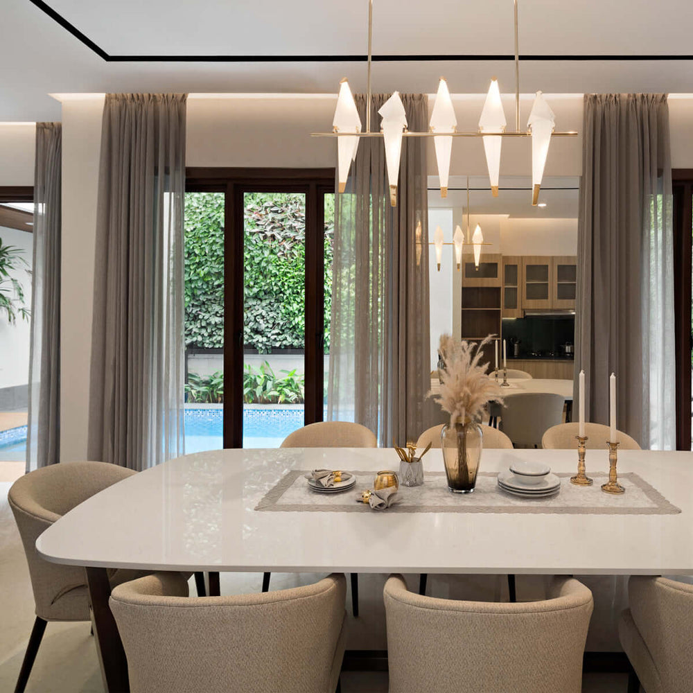 Lyra Marble Top Dining Table | Vinoti Living